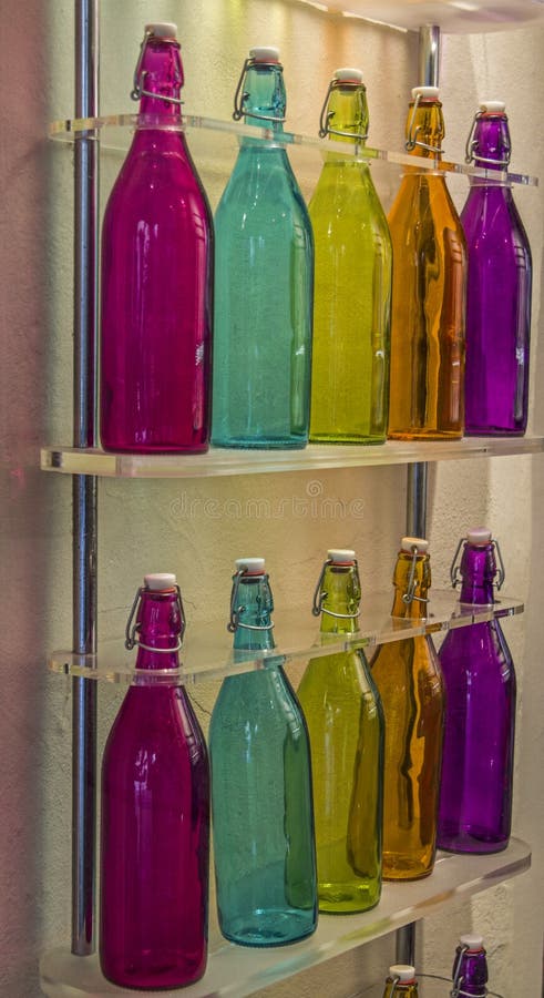 Colorful bottles stock photo. Image of glasses, colorful - 57314392
