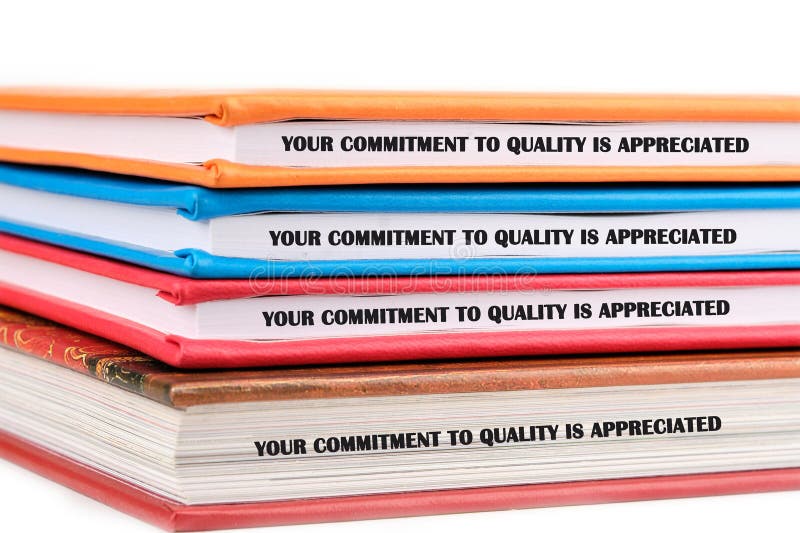 Colorful Bound Documents are Stacked Neatly, Each Labeled with a Note ...