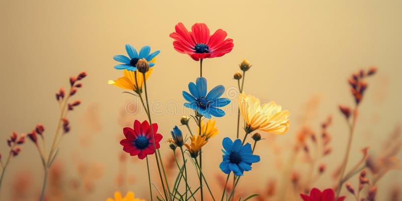 Colorful Bouquets of Flowers Creating a Vibrant and Cheerful Atmosphere ...