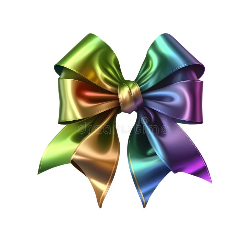 Colorful Bow Isolated on White Stock Illustration - Illustration of ...