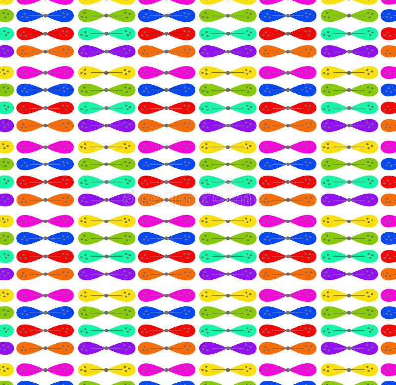 Colorful Bows Pattern (pattern Background) Stock Illustration ...