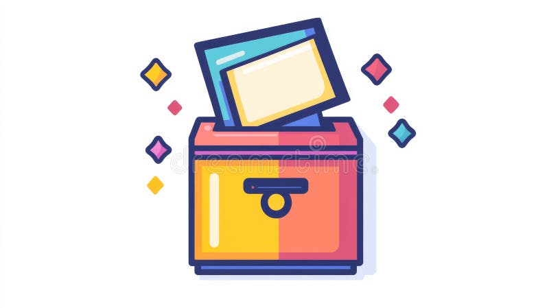 A Colorful Box with a Drawer and a Picture of a File Folder Inside ...