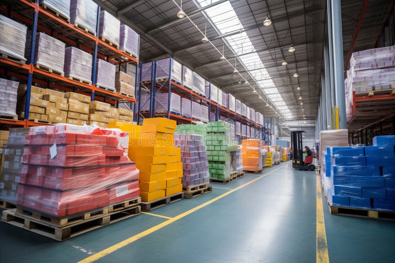 Colorful Boxed Warehouse Stock for Efficient and Fast Logistics ...