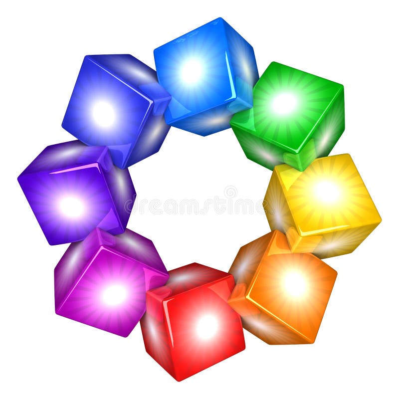 Rainbow Colorful Boxes Stock Illustrations – 405 Rainbow Colorful Boxes ...