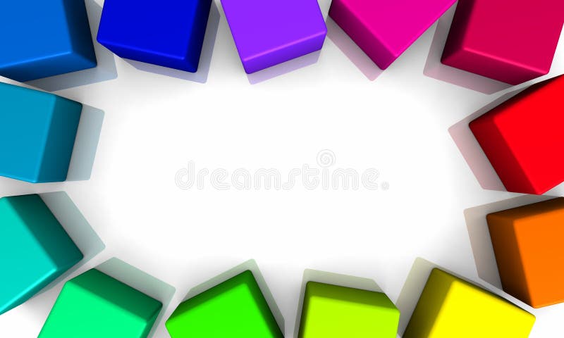 3D Cubes - Colorful Wave 04 Stock Illustration - Illustration of ...