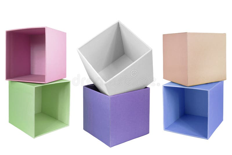 Colorful boxes isolated stock photo. Image of pack, wrapper - 181278280