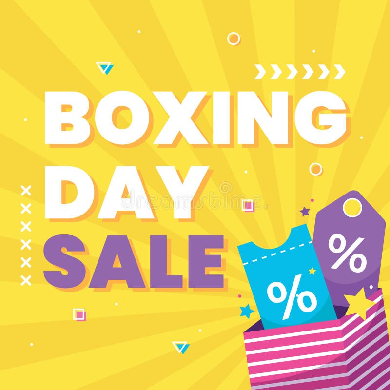 Colorful Boxing Day Sale Illustration Vector Design Stock Vector ...