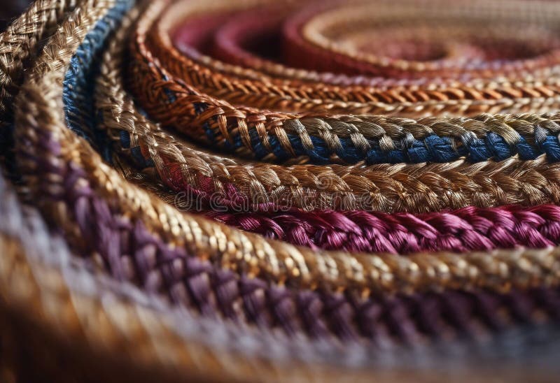 Colorful Braided Cords in a Mesmerizing Pattern Stock Illustration ...