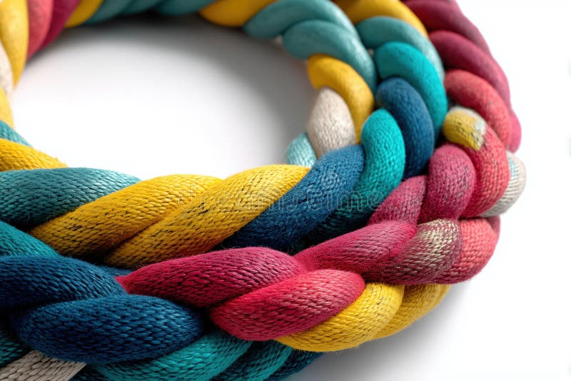 Colorful Braided Rope Circle Stock Illustration - Illustration of ...
