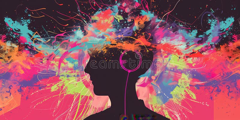 Colorful Brain Explosion Art Symbolizes Creativity and Mental Processes ...