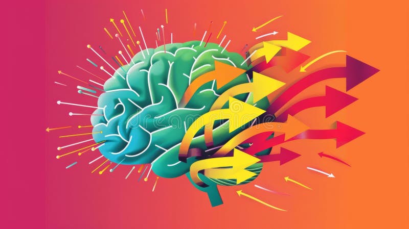 A Colorful Brain Graphic with Arrows Pointing To Different Memory ...