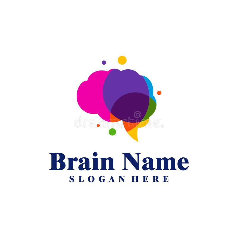 Colorful Brain Logo Design Vector. Creative Brain Logo Concepts ...