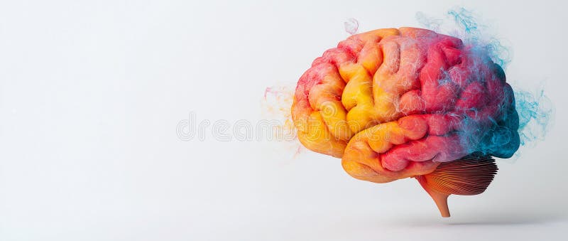 Colorful Brain with Smoke Representing Creativity and Imagination ...