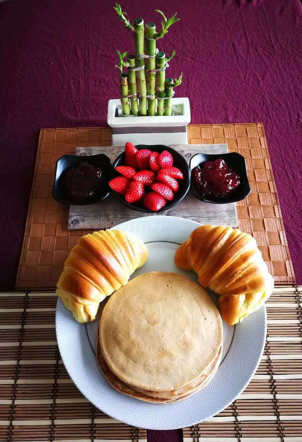 Colorful breakfast stock photo. Image of strawberries - 118878108
