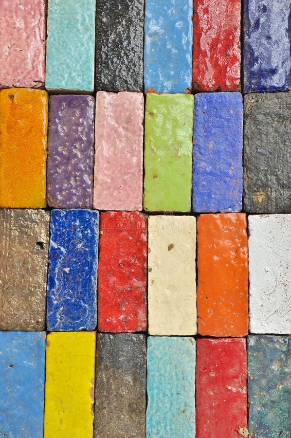 Colorful Brick stock image. Image of rock, colors, blue - 20931185