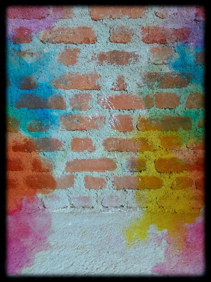 Colorful Brick Wall Background Stock Photo - Image of color, patterne ...