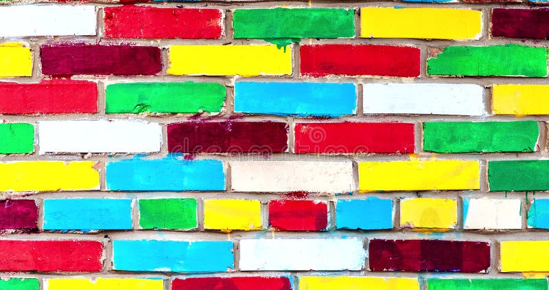 Brick Wall from Multi Colored Bricks As a Creative Background Stock ...
