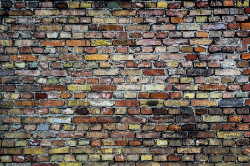 Colorful brick wall stock image. Image of building, architecture - 66883377