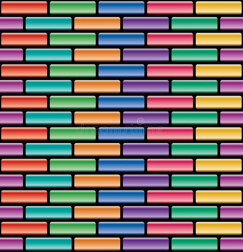Colorful Brick Wall Background Stock Vector - Illustration of colors ...