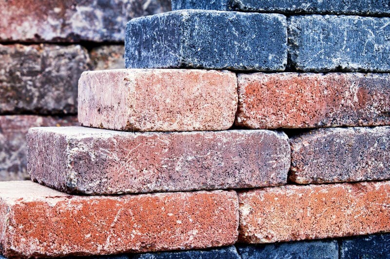 Colorful bricks stock photo. Image of blue, outdoors - 68677274