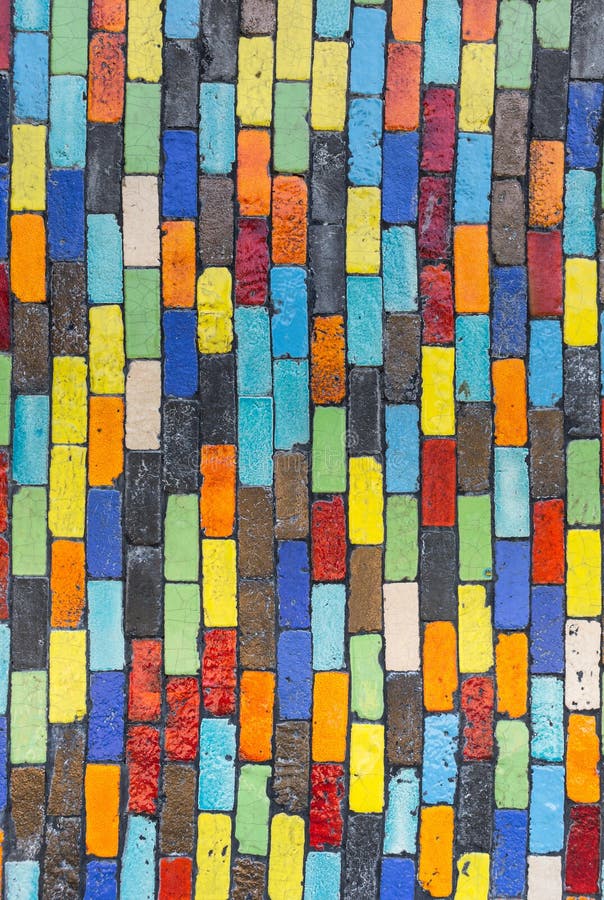 Colorful Bricks Wall Background Stock Image - Image of wall, brickwork ...