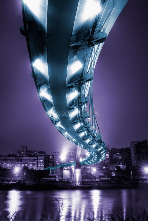 Colorful bridge stock photo. Image of landscape, dusk - 9134022