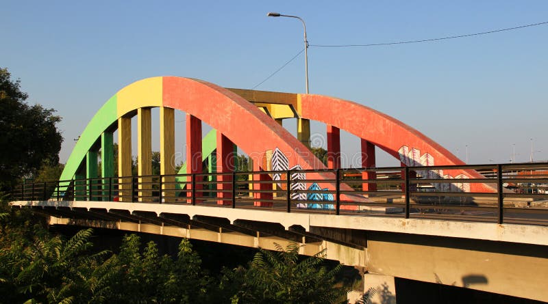 Colorful bridge stock photo. Image of traffic, construction - 35988392