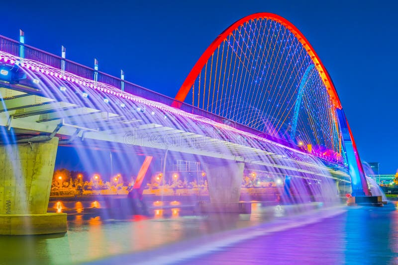 Colorful Bridges of South Korea Stock Photo - Image of reflection ...