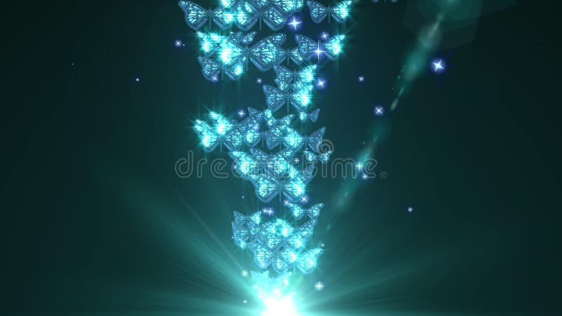 Colorful Bright Butterfly Particle Animation Stock Footage - Video of ...