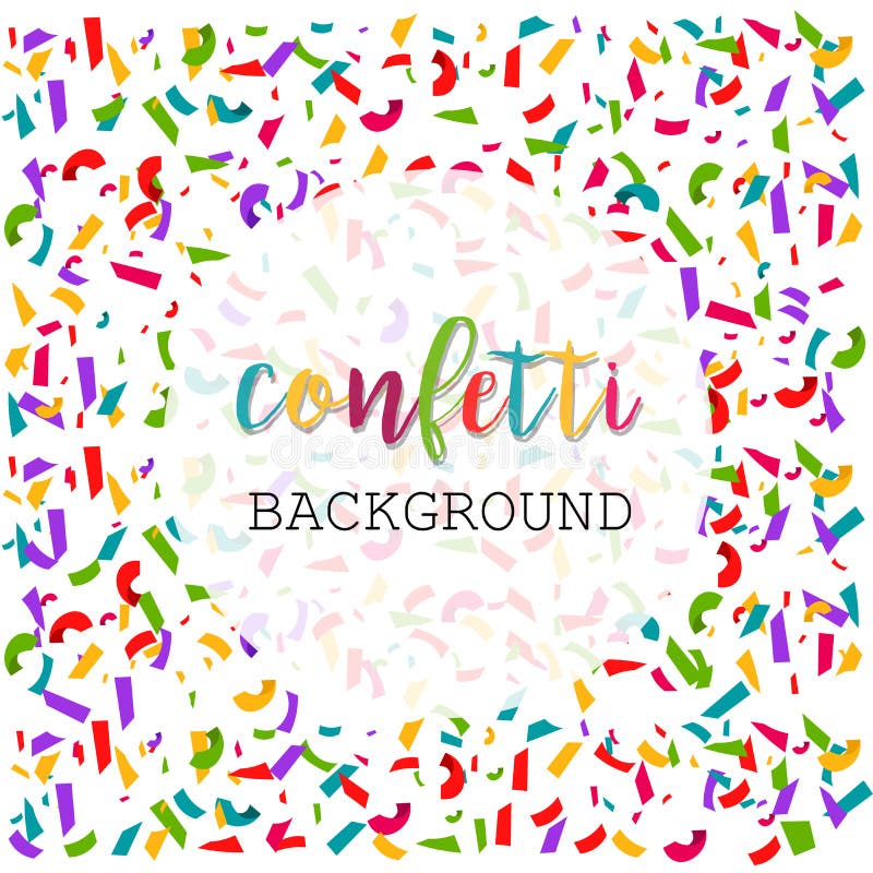 Colorful Bright Confetti Banner Template. Abstract Background Stock ...