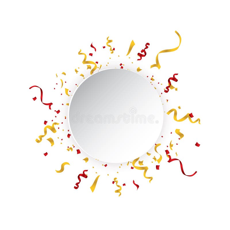 Colorful Design Element Stylized Confetti Isolated on White Back Stock ...