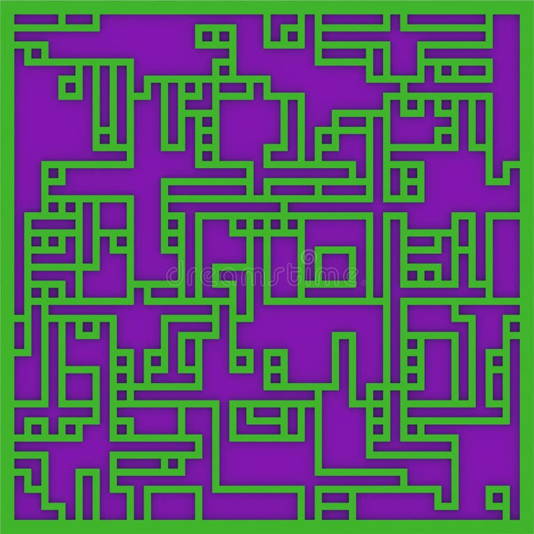 Colorful Bright 3D Illustration, Abstract Pattern, Scheme, Labyrinth ...