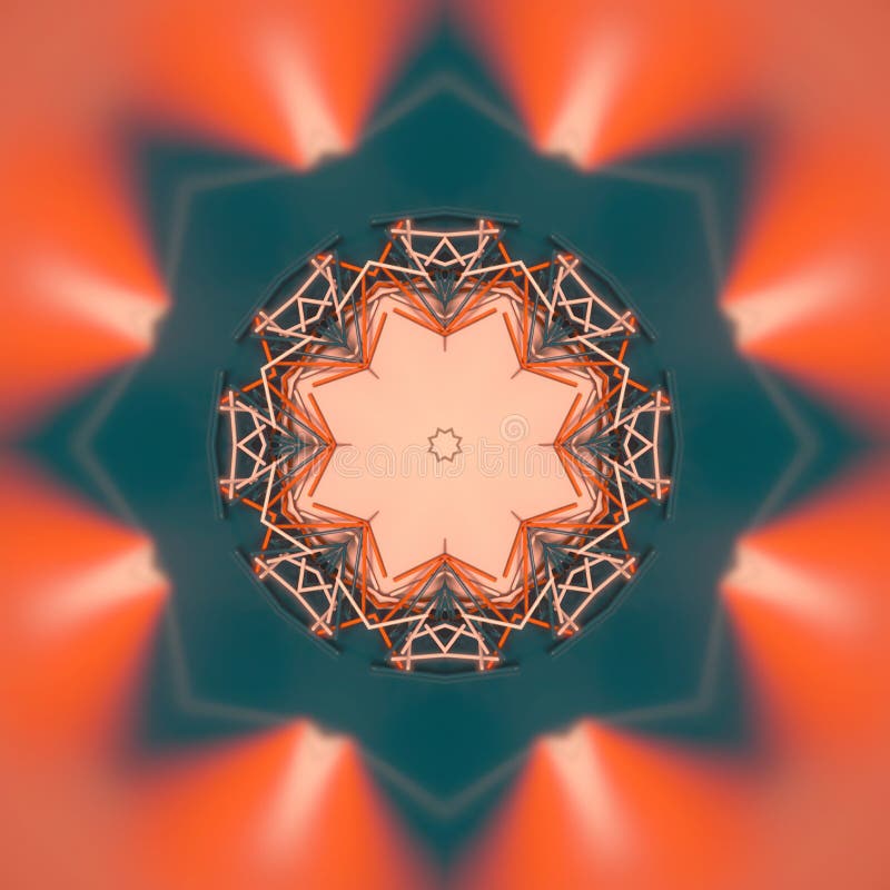 Colorful 3d Rendering Digital Illustration with Star Pattern. Abstract ...