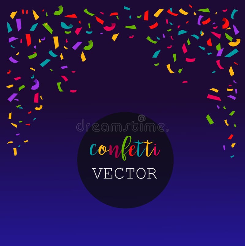 Abstract Background with Falling Confetti Pieces. Vector Illustration ...
