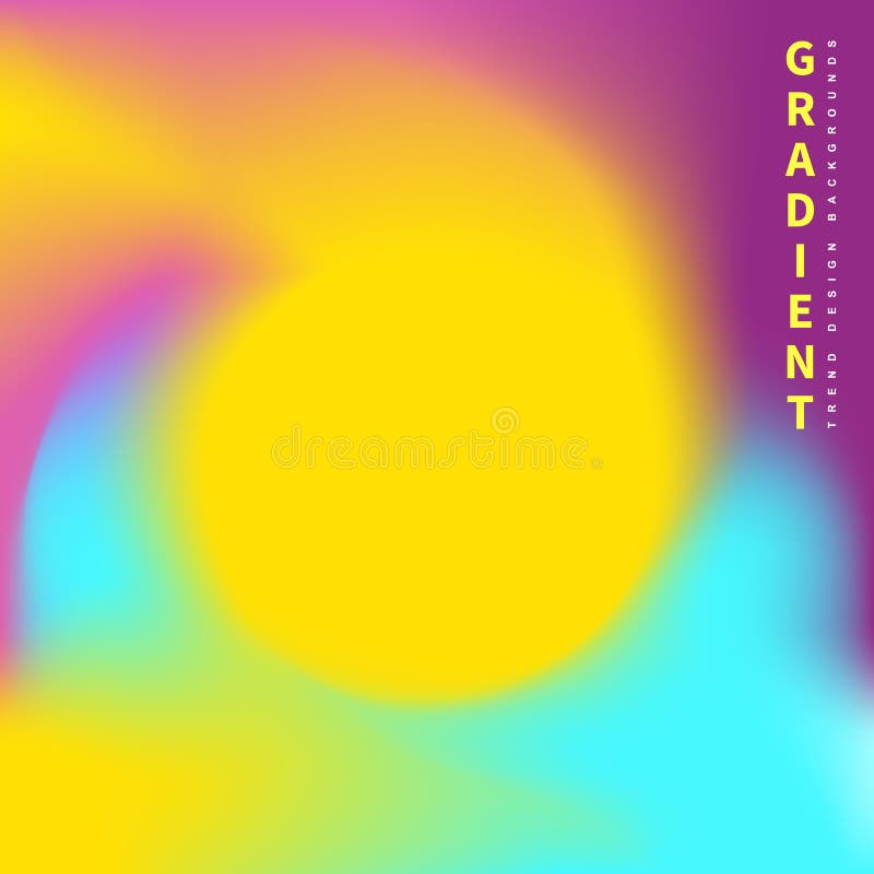 Colorful Bright Gradient Mesh Background. Vector Abstract Kids Gradient ...