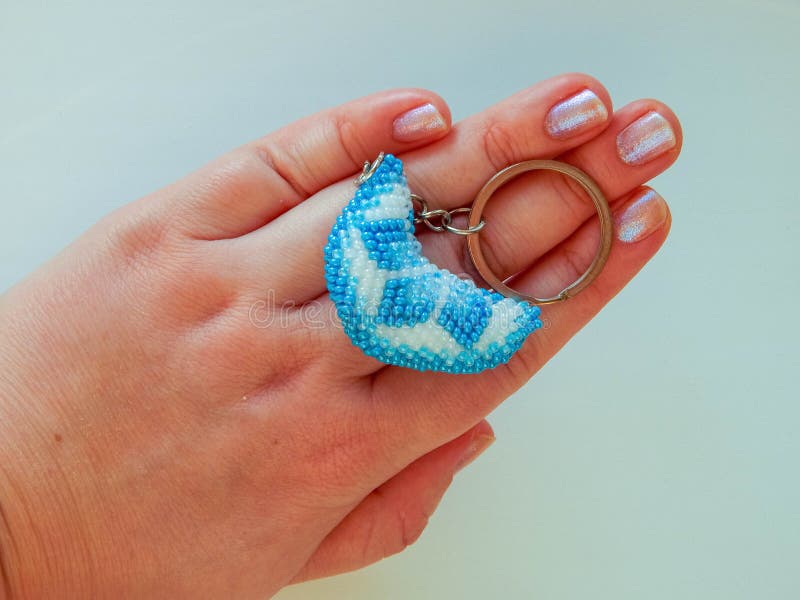 Colorful Bright Key Chain in Hand Stock Image - Image of colorful ...