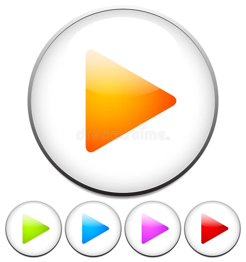 Web play buttons stock vector. Illustration of play, listen - 29728214