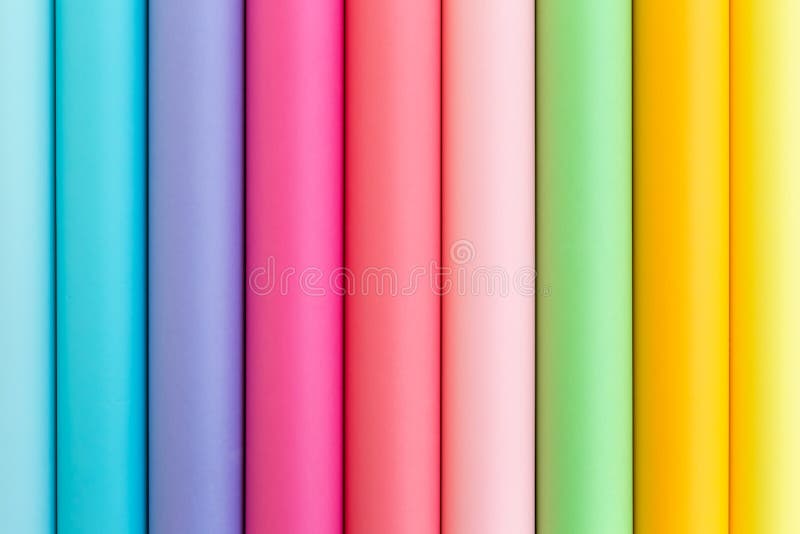 Colorful Bright Rolls of a Paper Stock Image - Image of gift, material ...