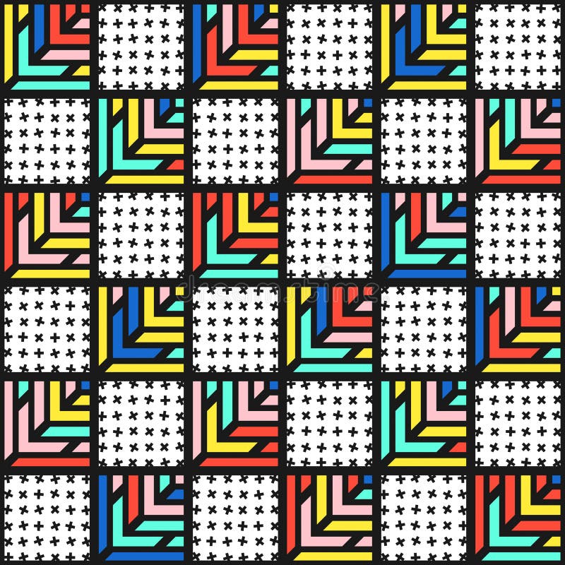 Colorful Bright Seamless Pattern Stock Illustration - Illustration of ...