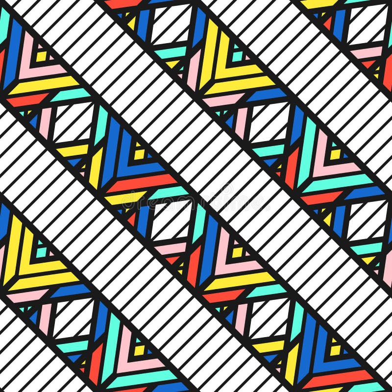 Colorful Bright Seamless Pattern Stock Illustration - Illustration of ...