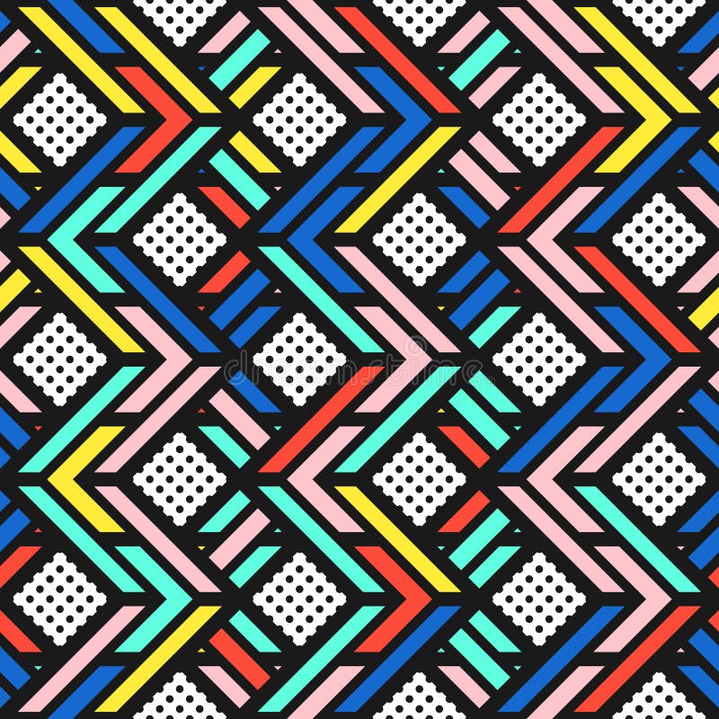 Colorful Bright Seamless Pattern Stock Illustration - Illustration of ...
