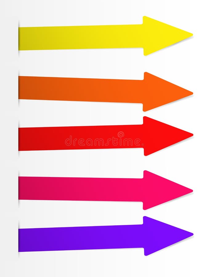 Colorful Bright Vector Arrows Banner, Directional Sign Inserted into ...