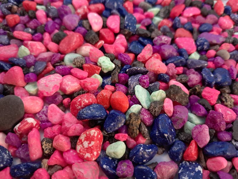 Colorful Bright Vibrant Pebbles Background Stock Photo - Image of ...