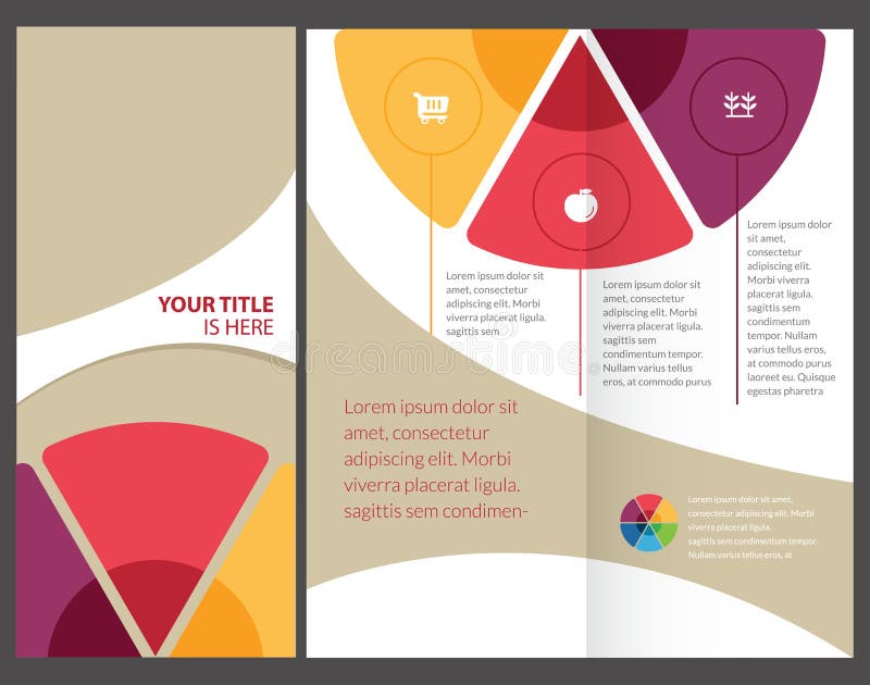 Colorful brochure stock vector. Illustration of flat - 59876344