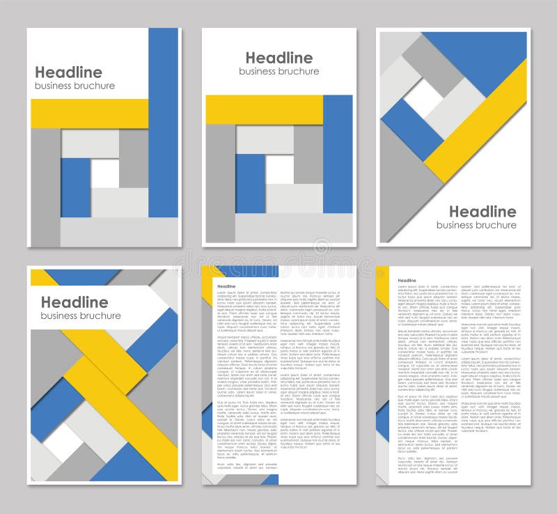 Colorful Brochure Template Design Stock Vector - Illustration of blue ...