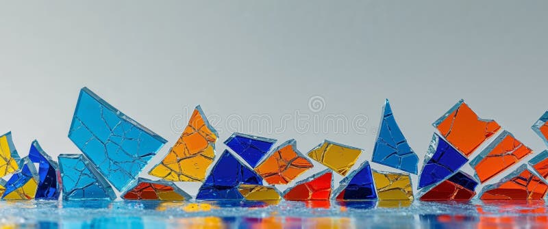 Colorful Broken Glass Abstract Background Stock Image - Image of ...