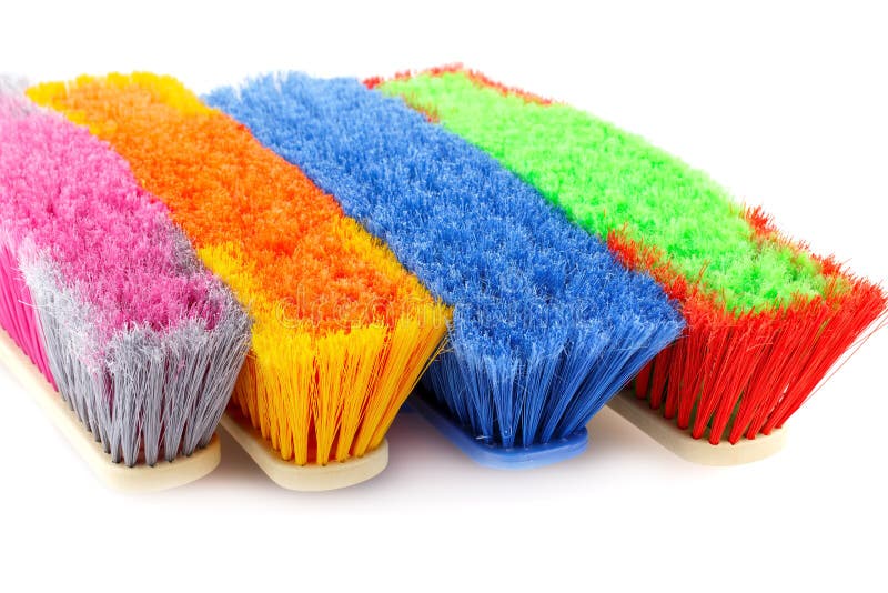 Colorful brooms stock image. Image of dust, isolation - 82223715