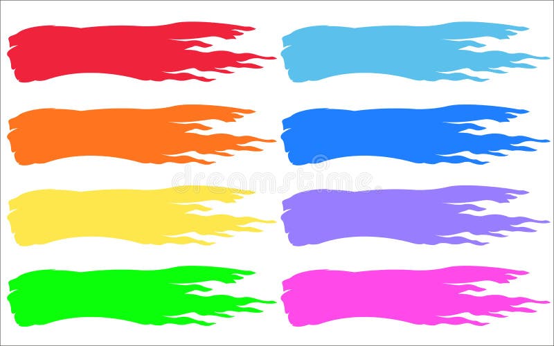 Colorful Brush Strip Paint Samples. Stock Vector - Illustration of mark ...
