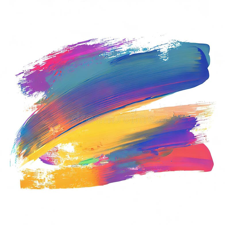 Colorful Brush Stroke and Texture. Grunge Vector Abstract Hand ...