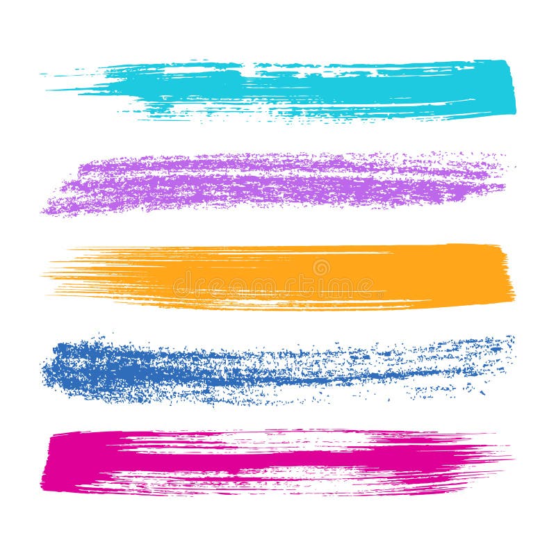 Colorful Brush Strokes Circle Buttons Stock Vector - Illustration of ...